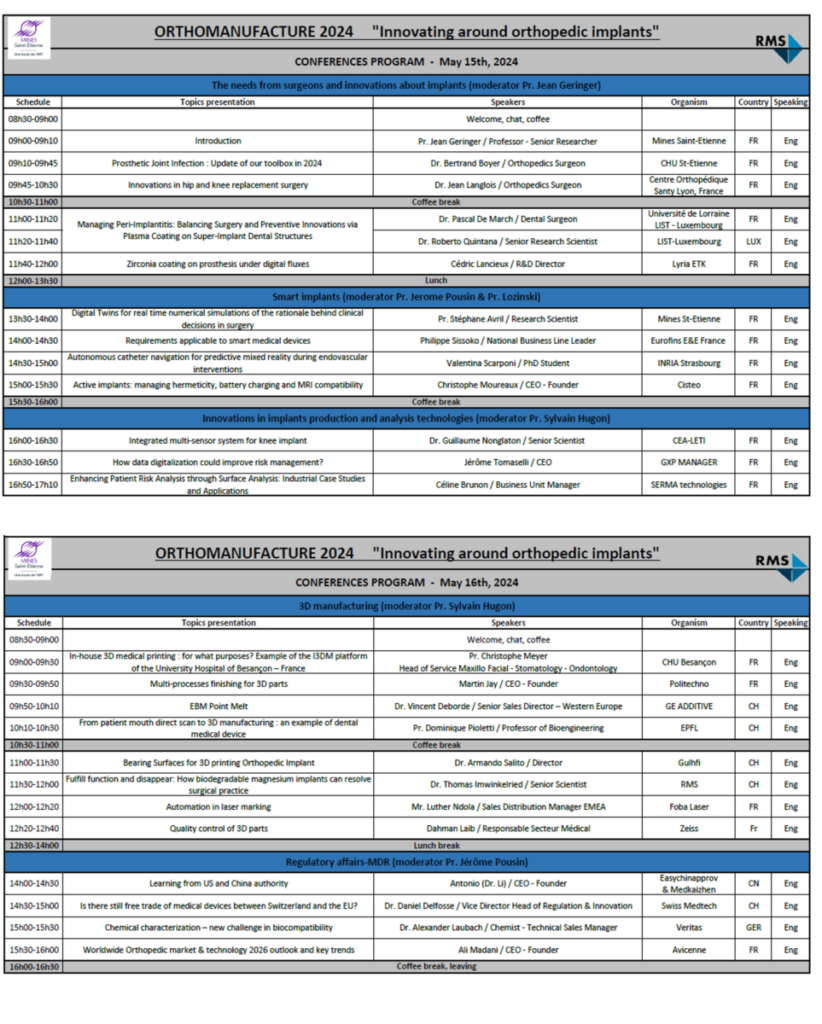 Conferences program - 2024